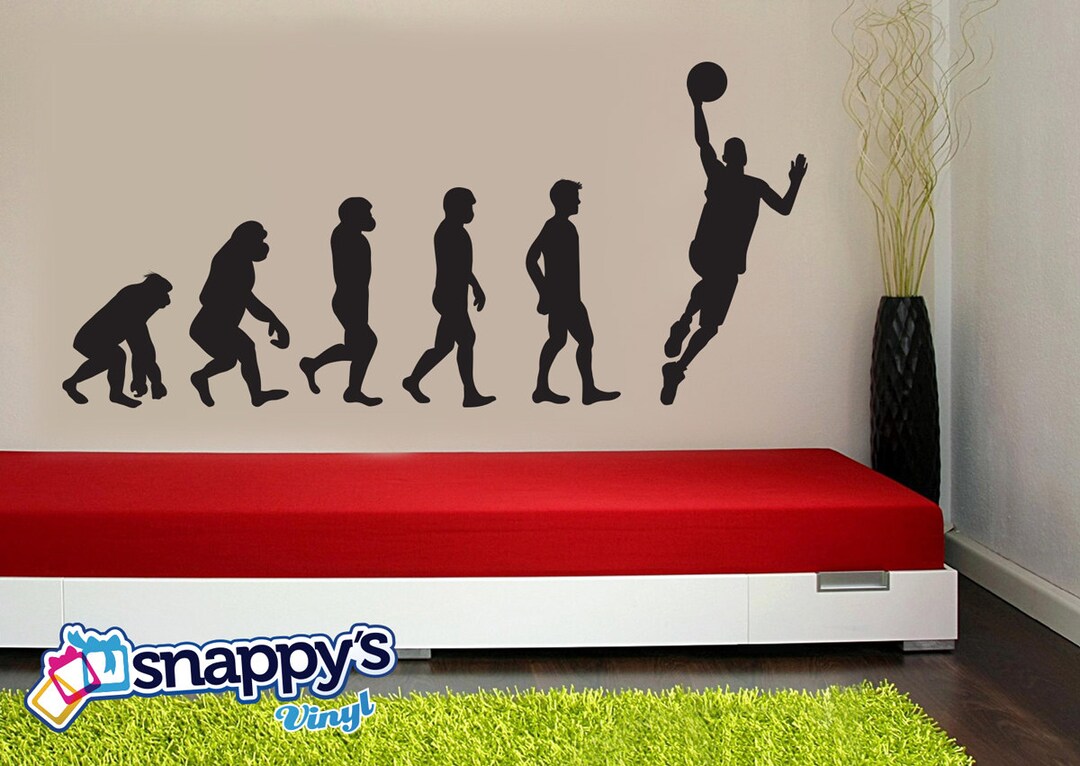 Basketball Evolution Custom Wall Decal - Boys or Girls Rooms ...