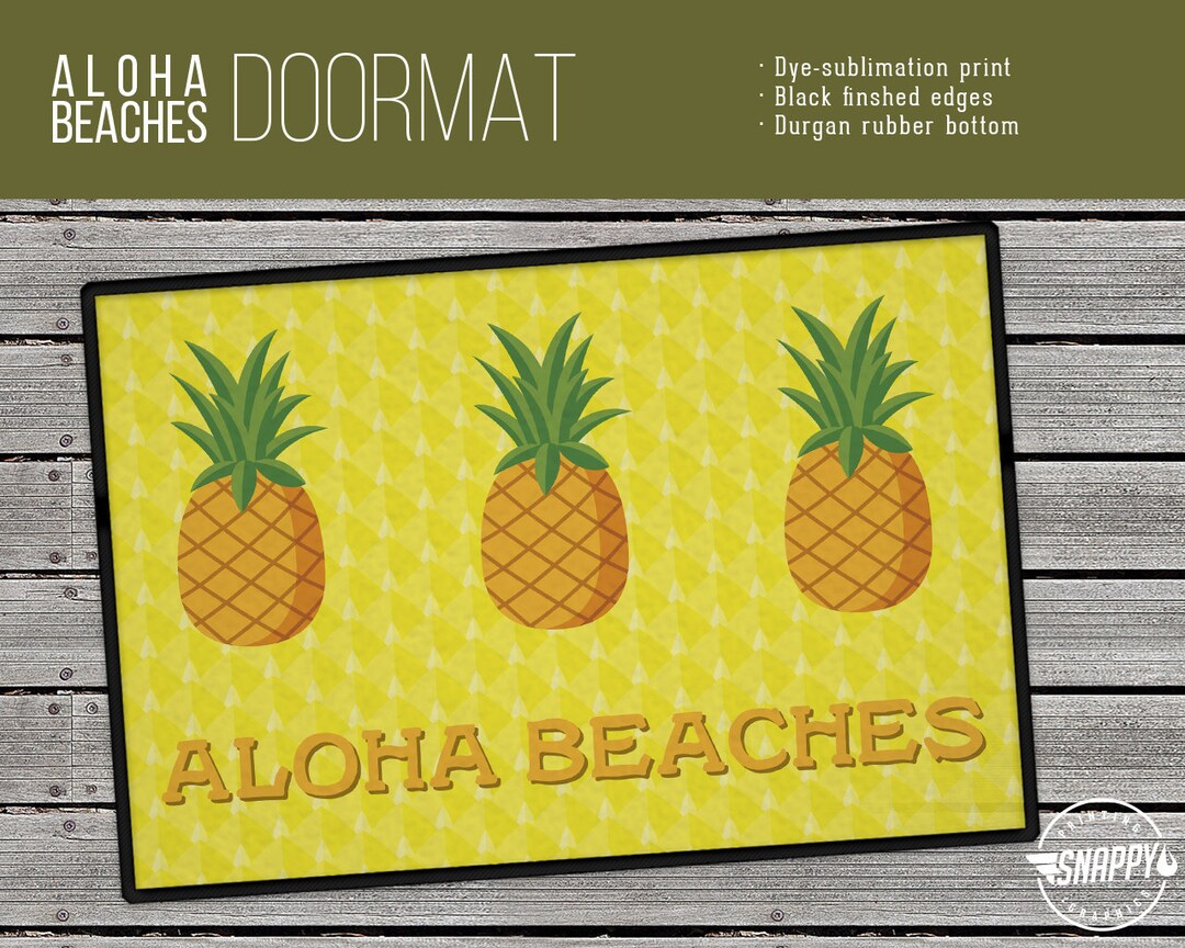 Aloha Beaches Pineapple - Welcome Mat/doormat/rug - 2 Sizes - High ...