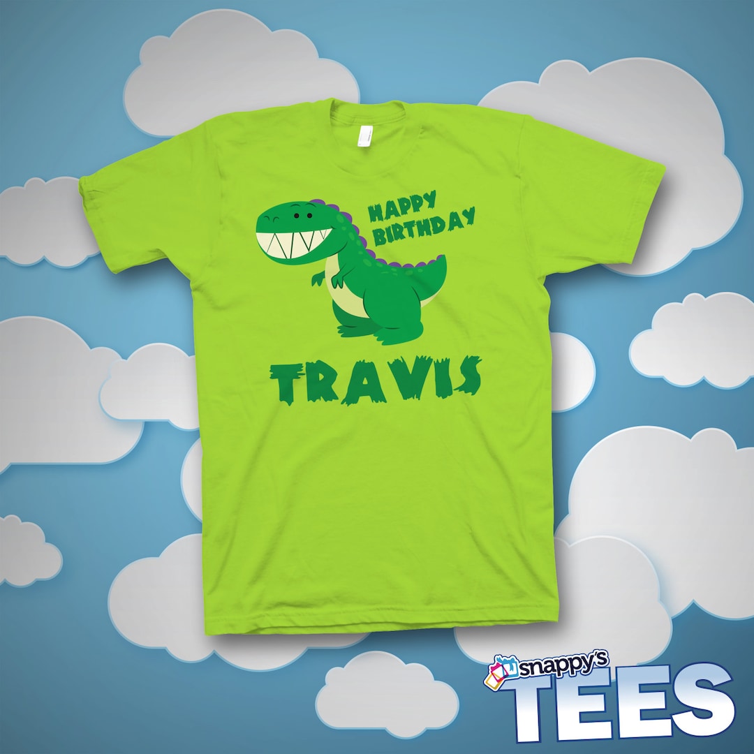 Personalized Kids Birthday Party Graphic Tee, Dinosaur, T-shirt, Any ...