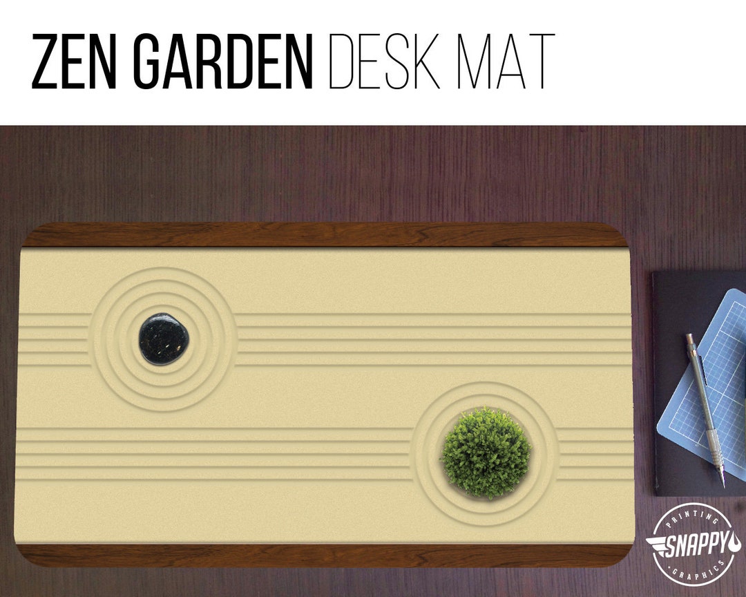 Zen Garden Desk Mat - 3 Sizes - High Quality Digital Print - Japanese ...