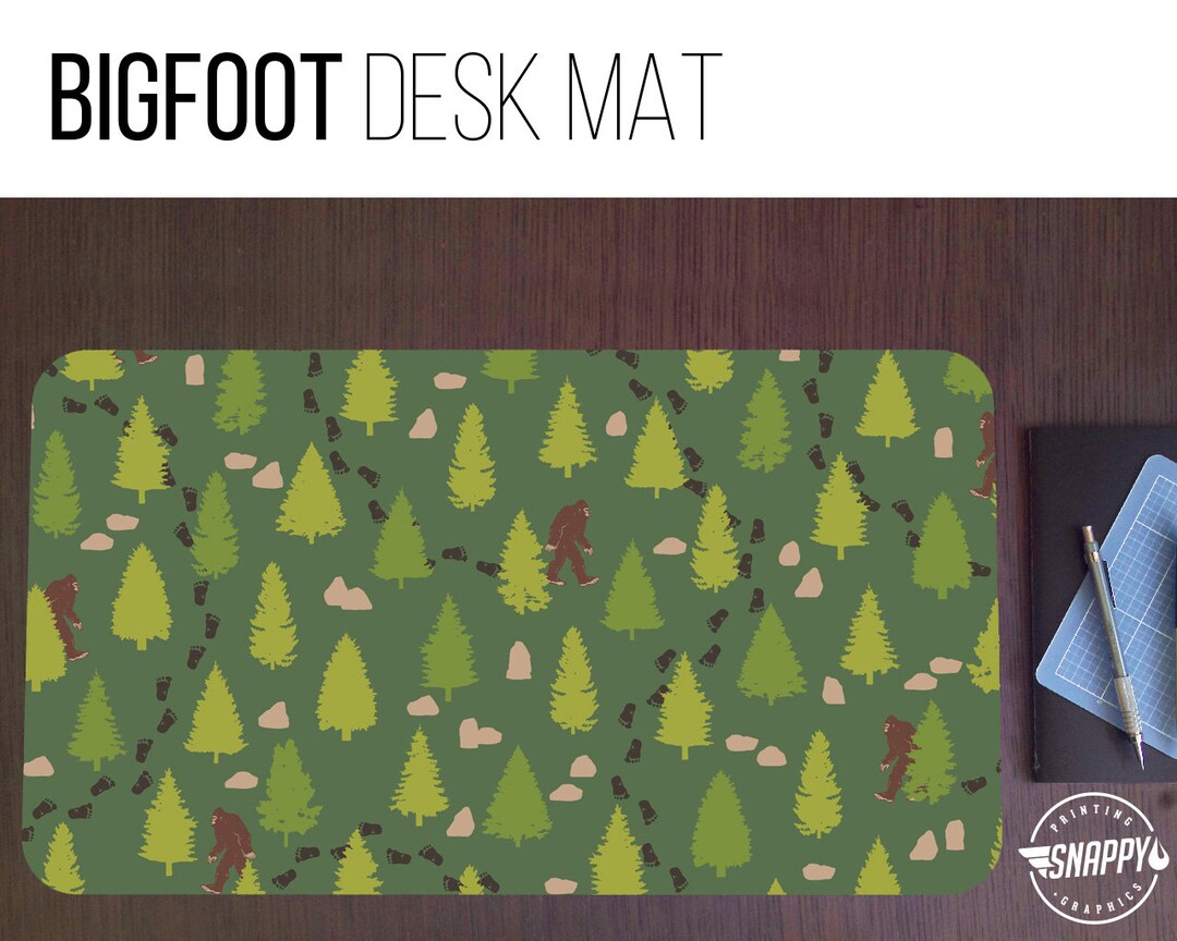 Bigfoot Sasquatch Tracks Desk Mat - 3 Sizes - High Quality Digital ...