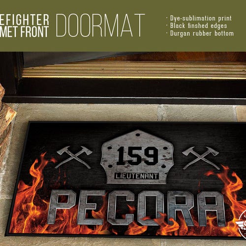Personalized Firefighter Helmet Front Welcome - Etsy