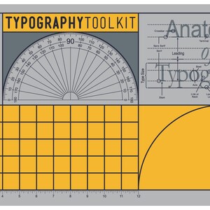 Typography Toolkit Desk Mat/extended Mousepad - 12" X 22" - Multiple ...