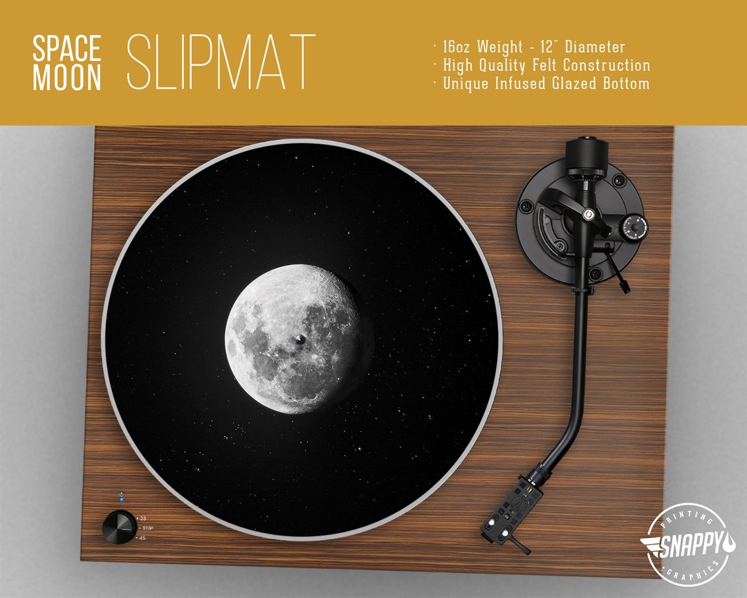 Moon in Space Turntable Slipmat – 12"/7" Felt DJ Slipmat - Etsy