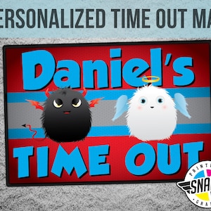 Personalized Time Out - BOYS or GIRLS - Mat/rug - 24" X 36" High ...