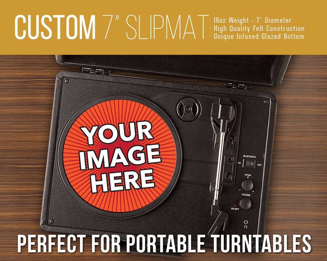 Custom 7" Turntable Slipmat - Glazed Bottom, Felt DJ Pad - Etsy