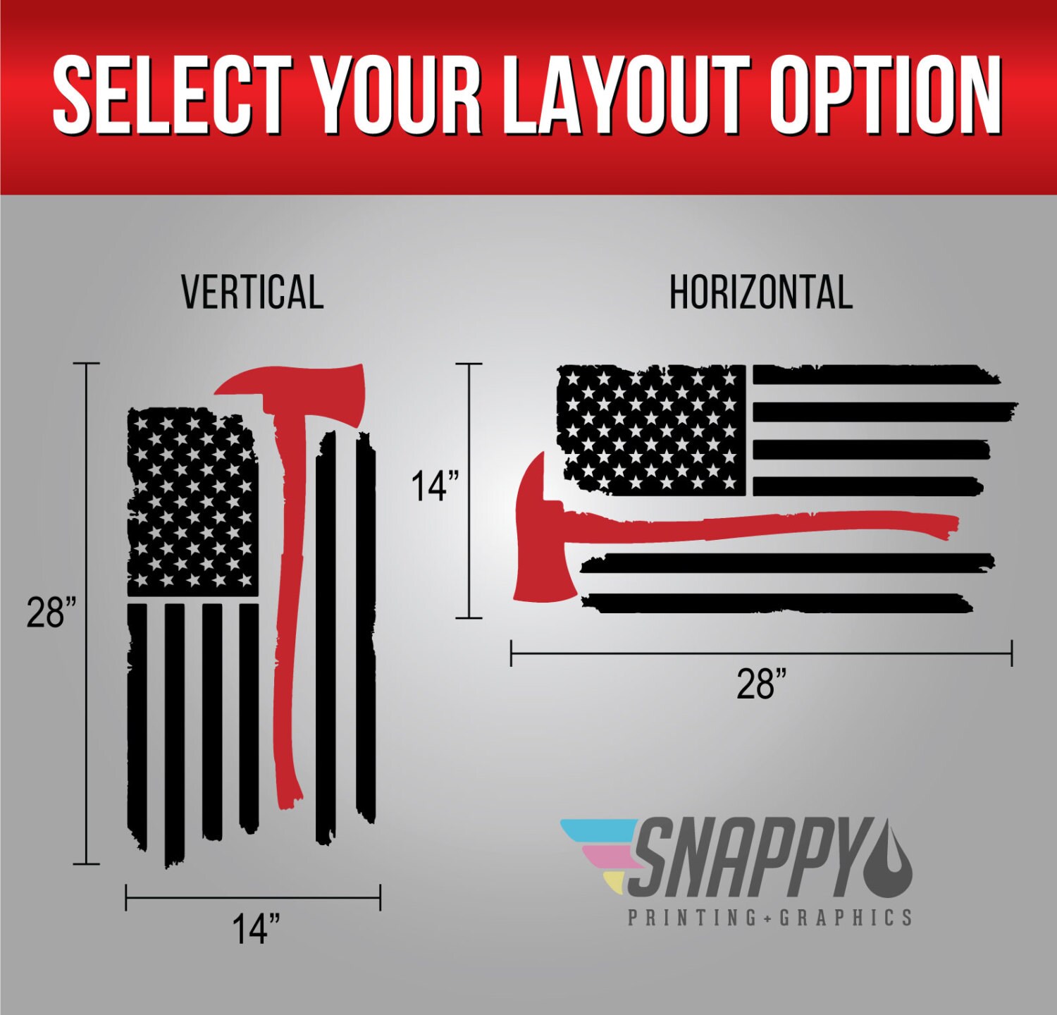 Thin Red Line Firefighter Axe Flag Wall Decal Display - Etsy