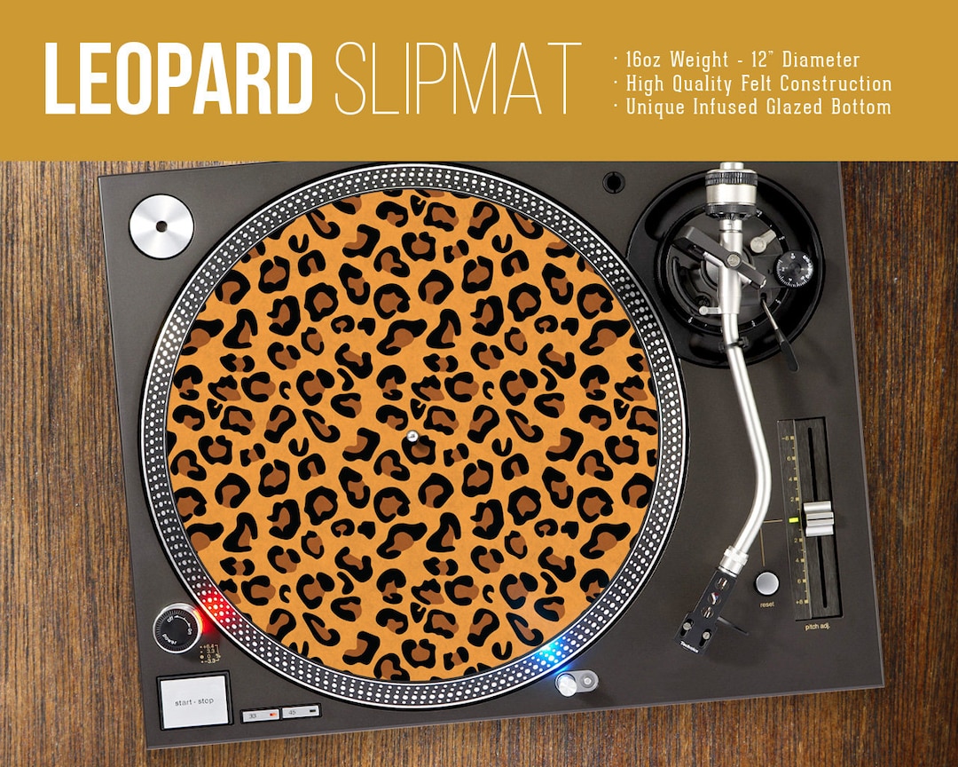 Leopard Print Turntable Slipmat – Glazed Bottom, 12 or 7 Inch - Etsy