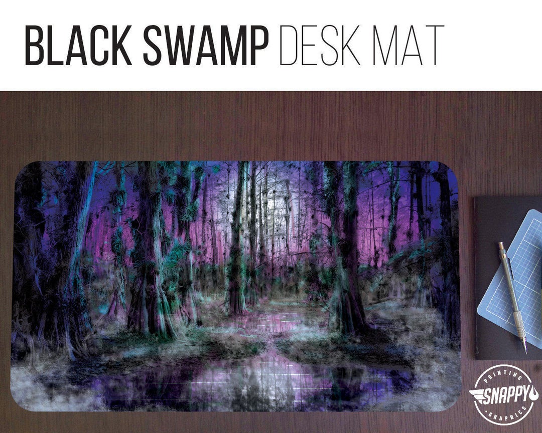 Black Swamp Landscape Desk Mat - 3 Sizes - High Quality Digital Print ...