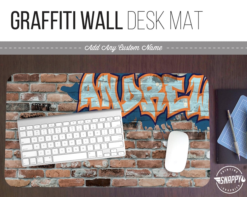 Custom Graffiti Desk Mat 3 Sizes 6 Color Schemes Male or - Etsy