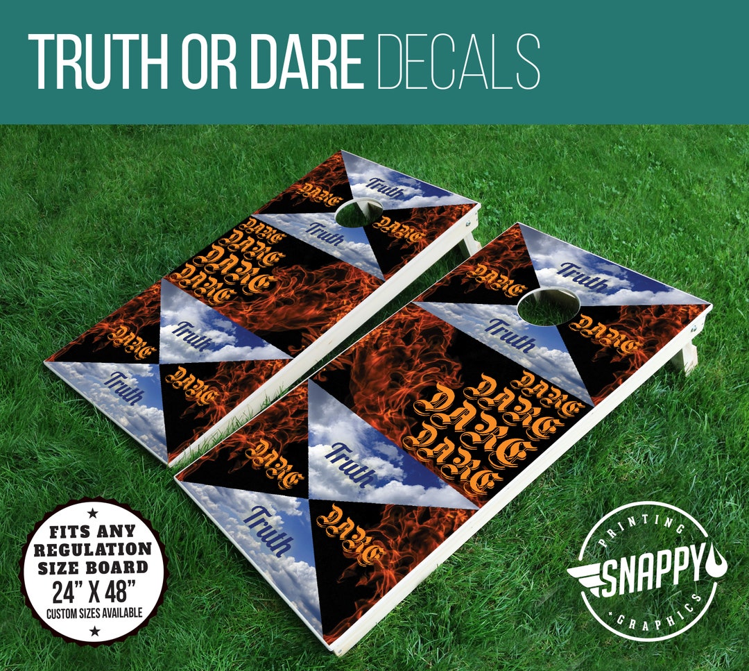 Truth or Dare - Cornhole Decals - Bags - Vinyl Decal Board Wraps - Etsy