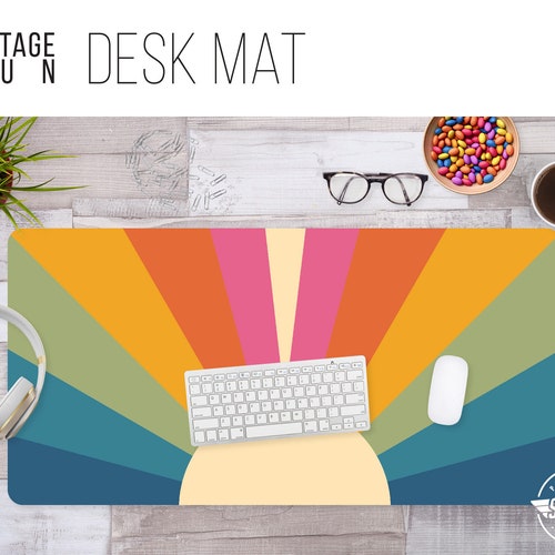 Vintage Sun Desk Mat 3 Sizes High Quality Digital Print - Etsy