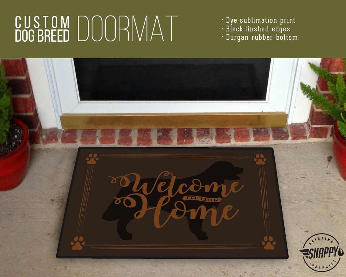 Custom Dog Breed Welcome Mat/doormat/rug 24 X 36 - Etsy