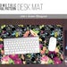 Geometric Floral Pattern Desk Mat W/ Custom Monogram 3 Sizes - Etsy