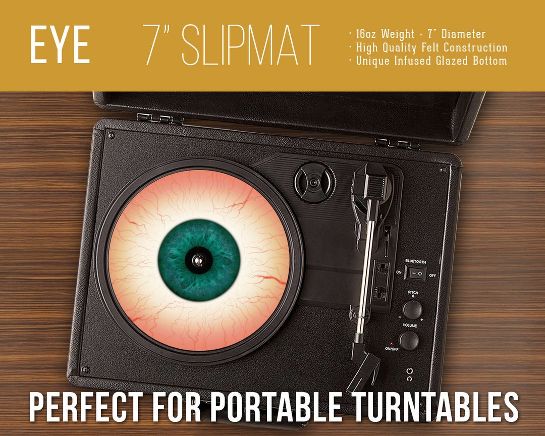 Eyeball 7 Inch Turntable Slipmat - Portable Record Player, DJ Eye ...