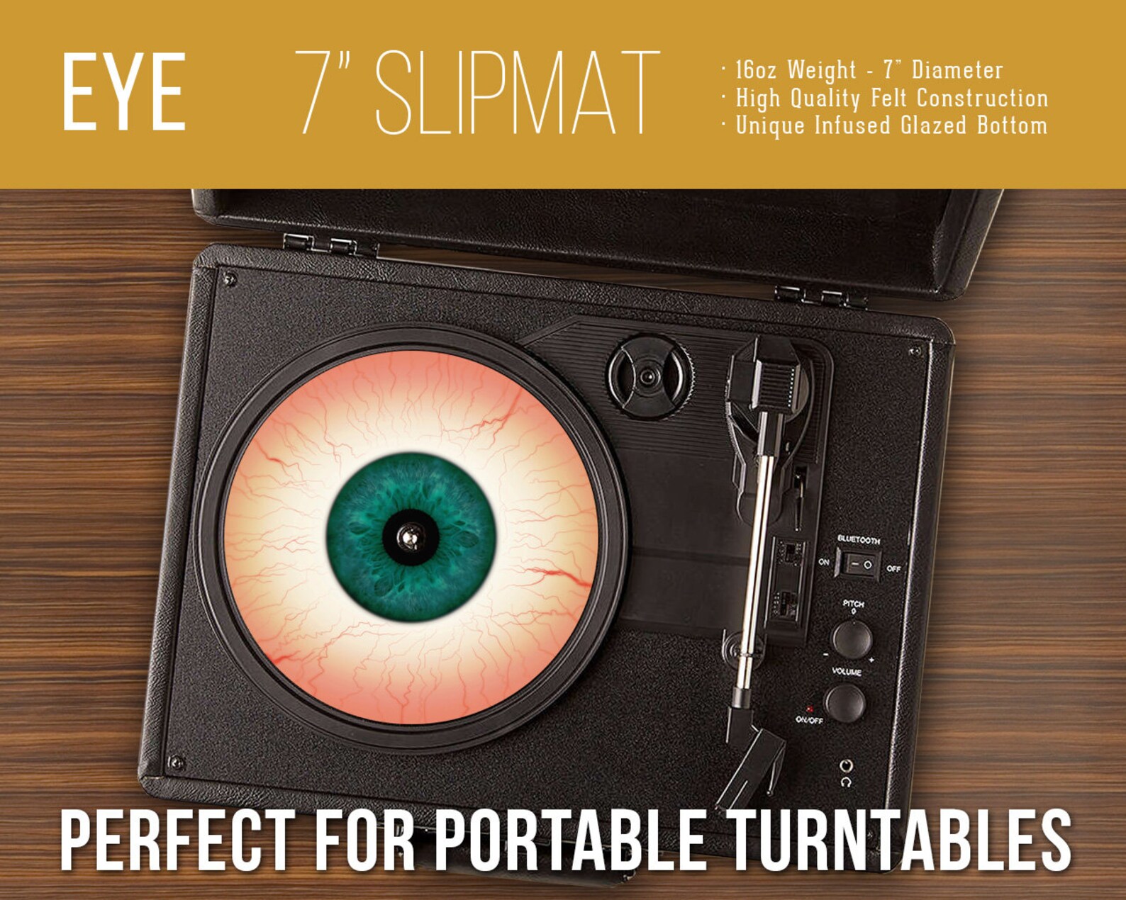 Eyeball 7 Inch Turntable Slipmat Portable Record Player DJ - Etsy