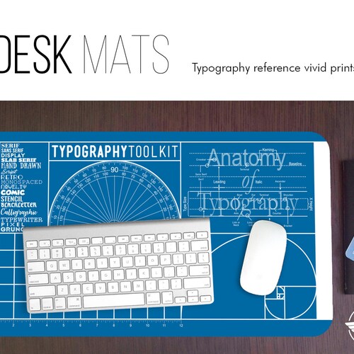 Typography Toolkit Desk Mat/extended Mousepad 12 X - Etsy