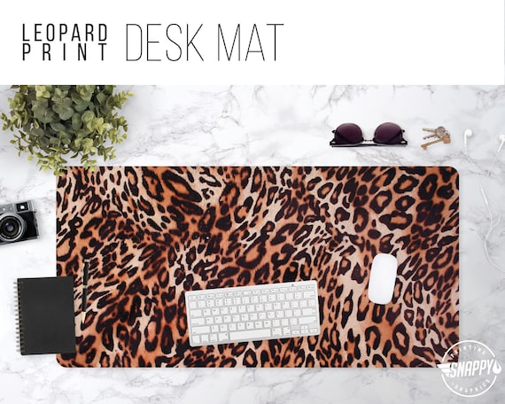 Leopard Print Desk Mat 3 Sizes High Quality Digital Print - Etsy