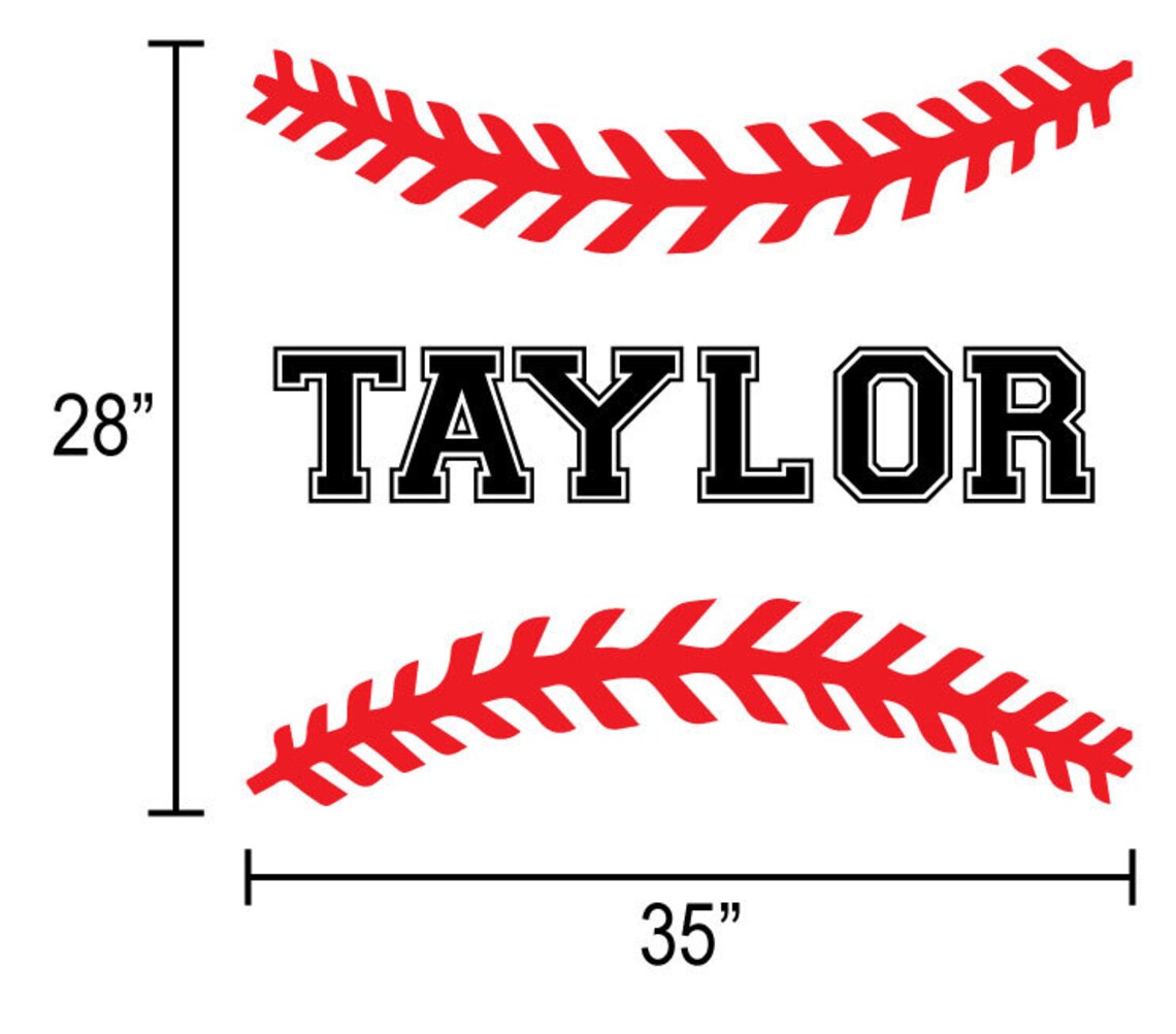 Personalized Baseball/softball Wall Decal Custom Baseball - Etsy
