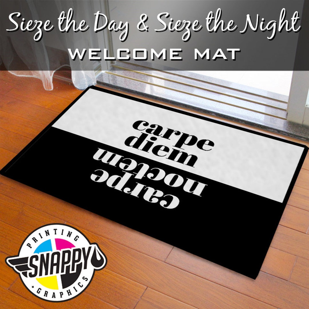 Carpe Diem/noctem Welcome Mat – Indoor/outdoor Rug - Etsy