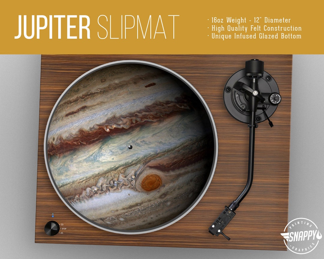 Jupiter Planet Slipmat - 12" Felt Record Player Mat - Etsy