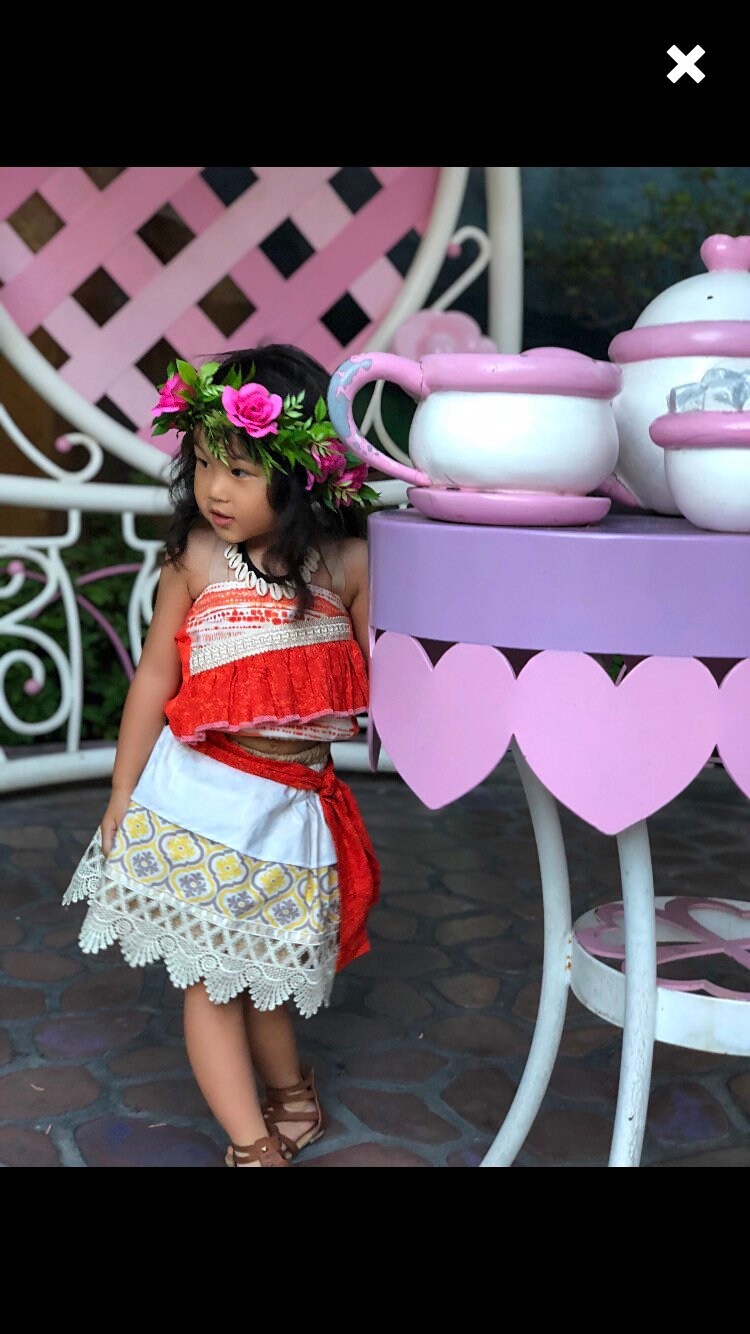 Moana Flower Crown Moana Inspired Flower Crown Custom Made | Etsy