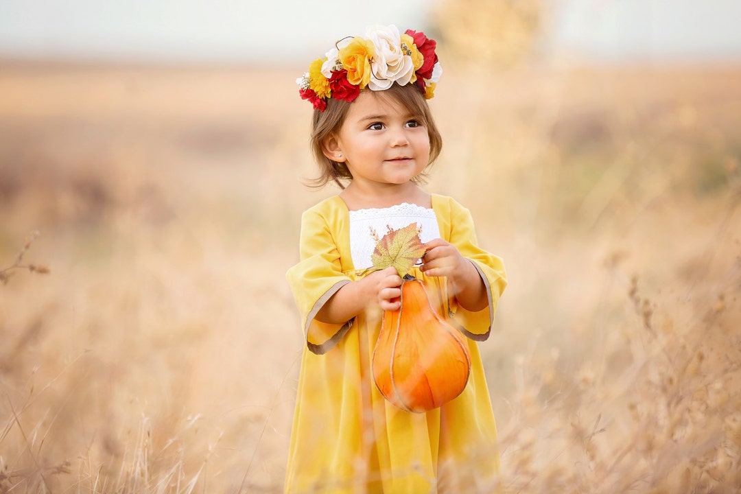 Child Autumn Flower Crown - Custom Made - Floral Headband - Photo Prop ...