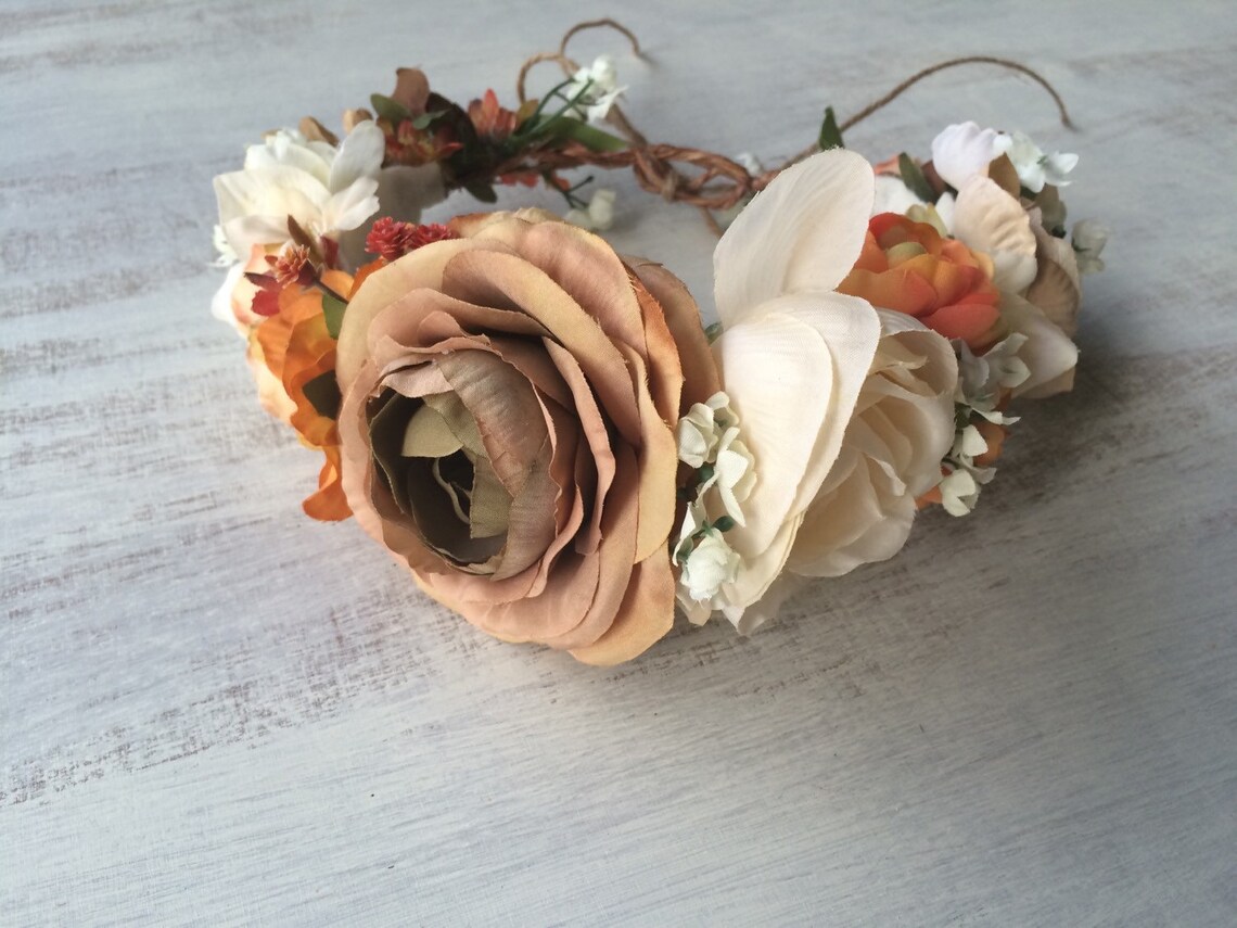 Adult Autumn Flower Crown Fall Flower Crown Custom Made | Etsy