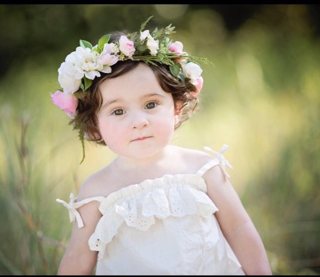 Child Boho Flower Crown Custom Made Vintage Flower Crown - Etsy