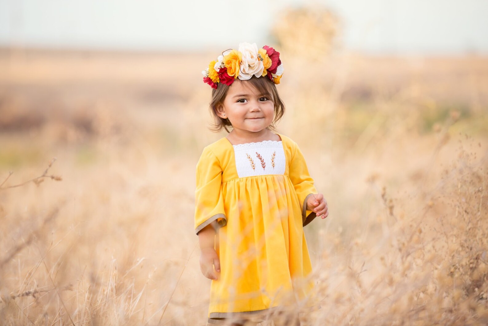 Child Autumn Flower Crown Custom Made Floral Headband - Etsy