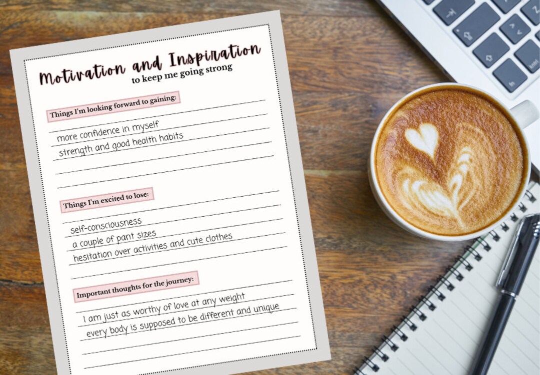 Fitness Motivation Printable - Inspiration Brainstorming Page ...