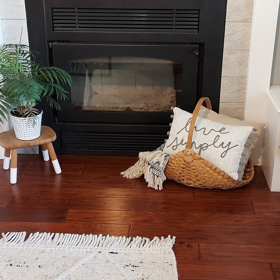 RARE 70's Extra Large Splint Oak Gathering Basket With Handle-hand ...
