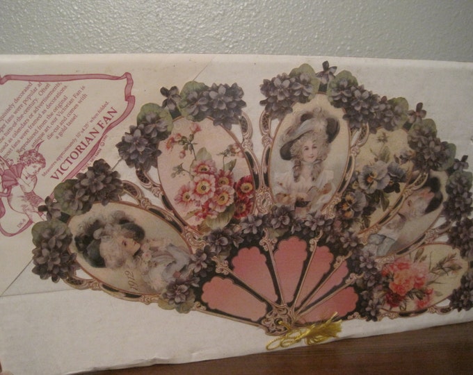 Vintage Victorian Paper Fan-1912 Advertisement Reproduction of Antique ...
