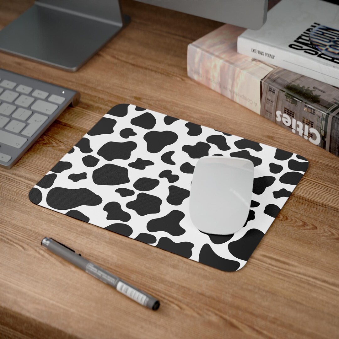 Cow Print Mouse Pad, 8.6" X 7", Desk Mouse Pad, Cowprint Mouse Pad ...