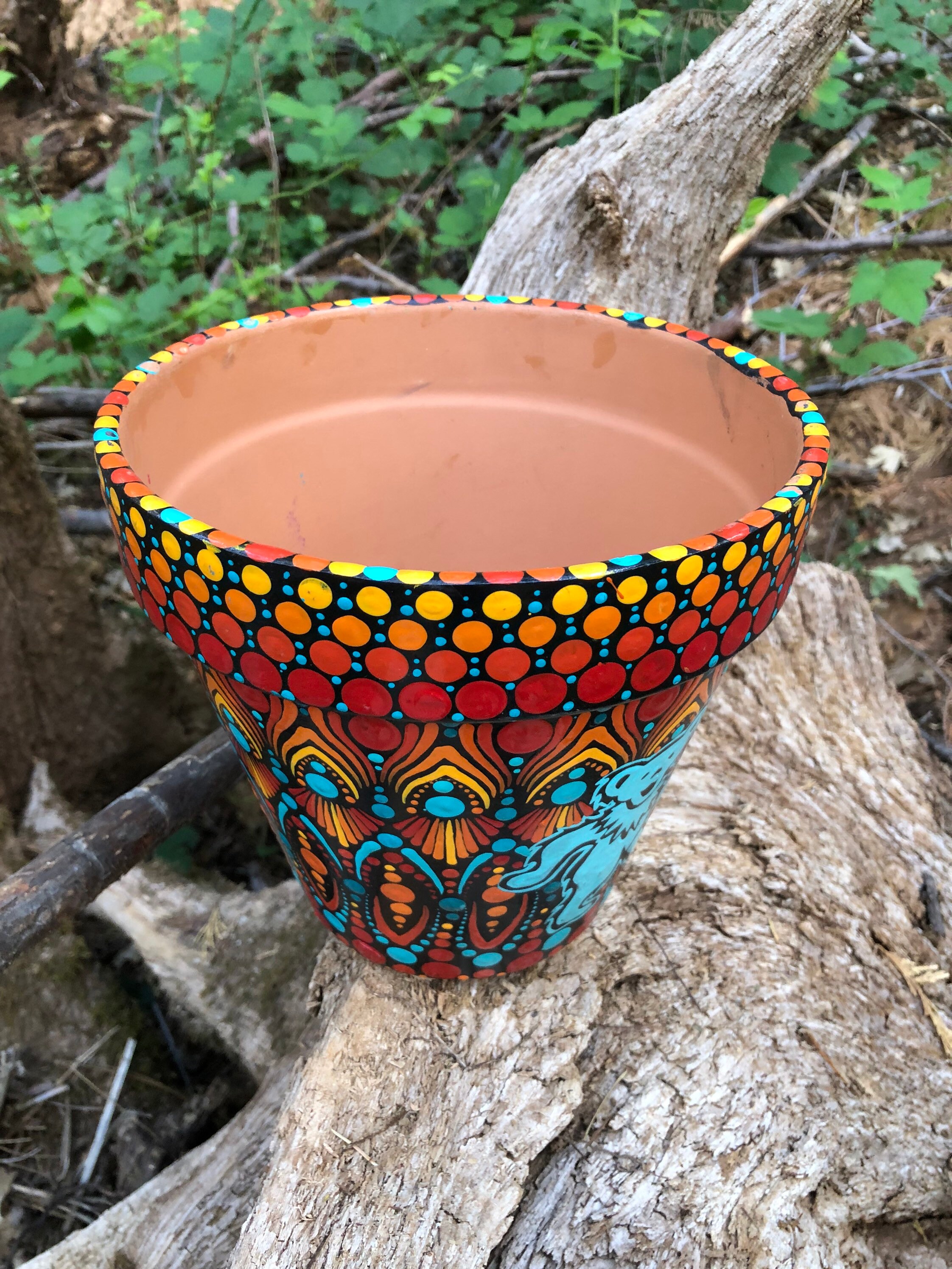 Hand Painted Jerry Bear Flower Pot - Etsy