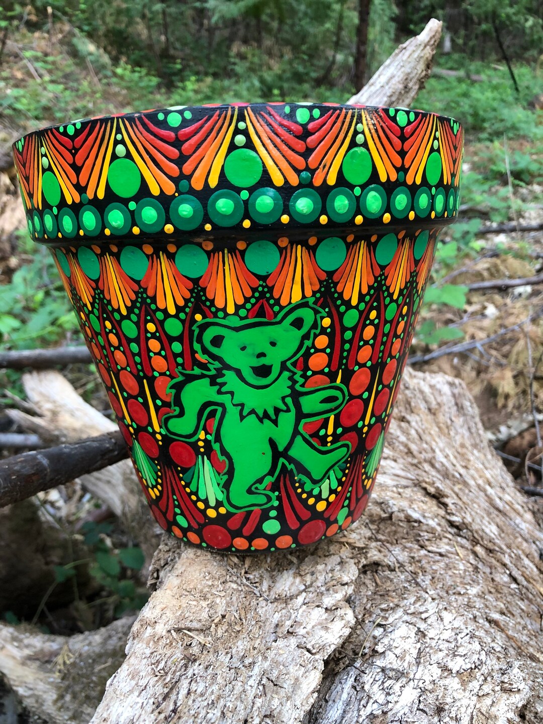 Hand Painted Jerry Bear Flower Pot - Etsy