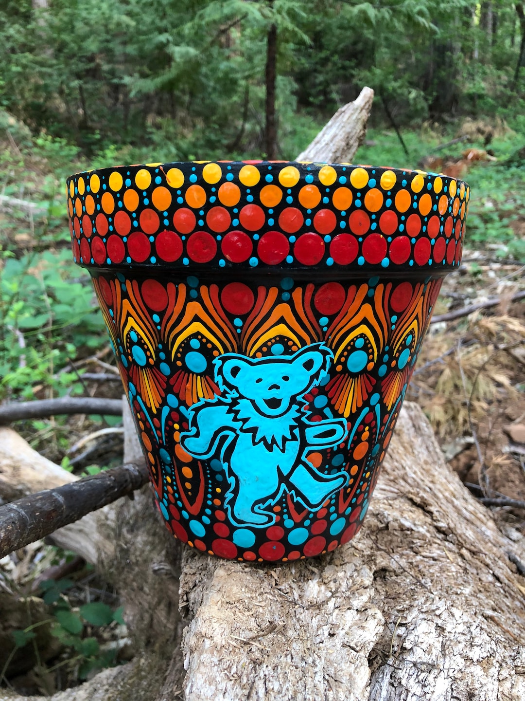 Hand Painted Jerry Bear Flower Pot - Etsy
