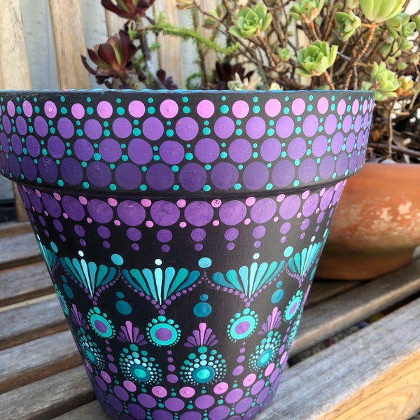 Dot Mandala Pot - Etsy