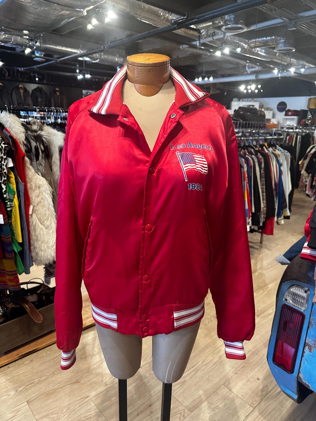 Vintage Rare 1984 USA Olympics Red Satin Jacket - Etsy