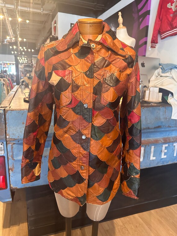 1970s Leather Patchwork Jacket - Gem