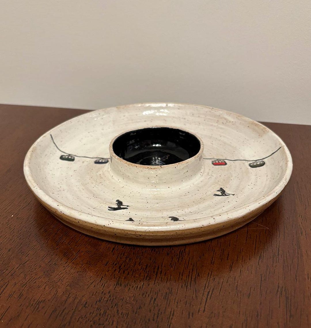 Winter Ski Scene Chip and Dip Tray - Etsy