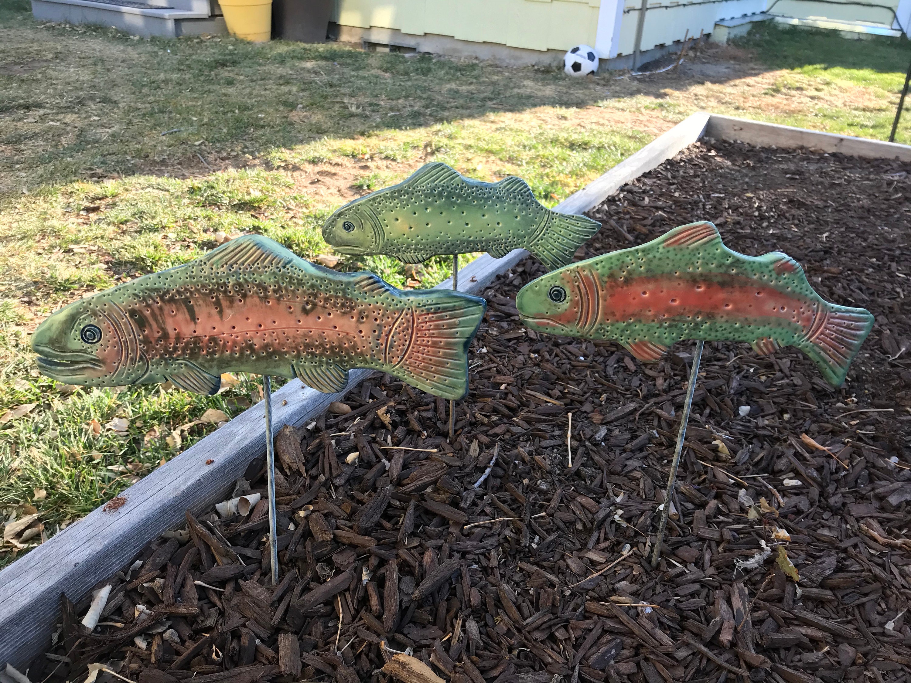 Trout Yard Stake - Etsy