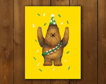 Wookie Birthday Card | Etsy