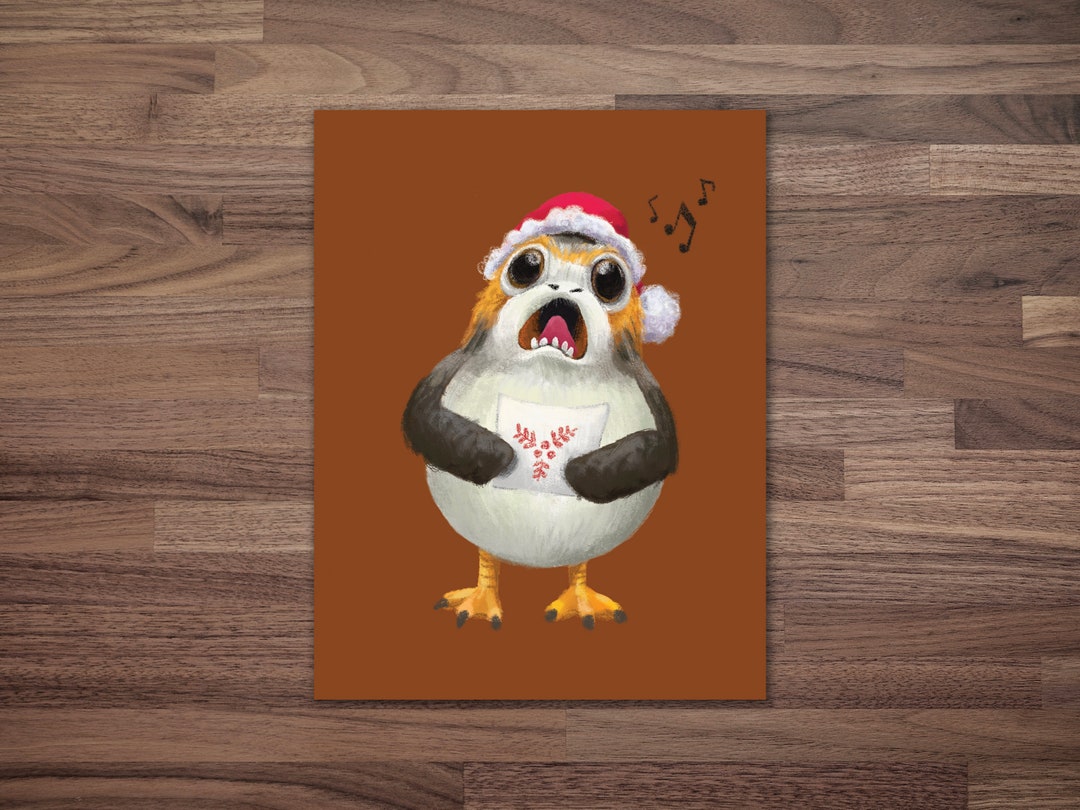 Star Wars Porg Christmas Card | Disney Holiday X-mas Greeting Card ...