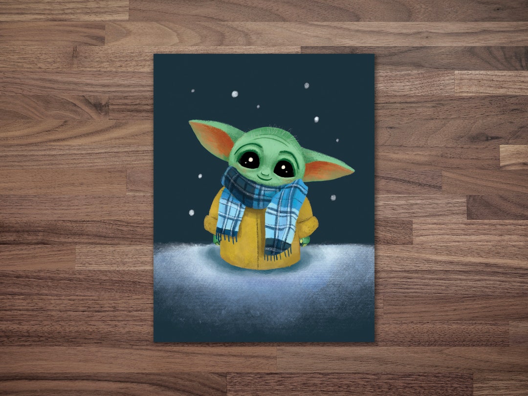 Star Wars Baby Yoda Grogu Christmas Card | Disney Holiday X-mas ...