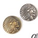 2D Indian Skull Head Round Concho Concho Screw Back Biker Concho Native ...
