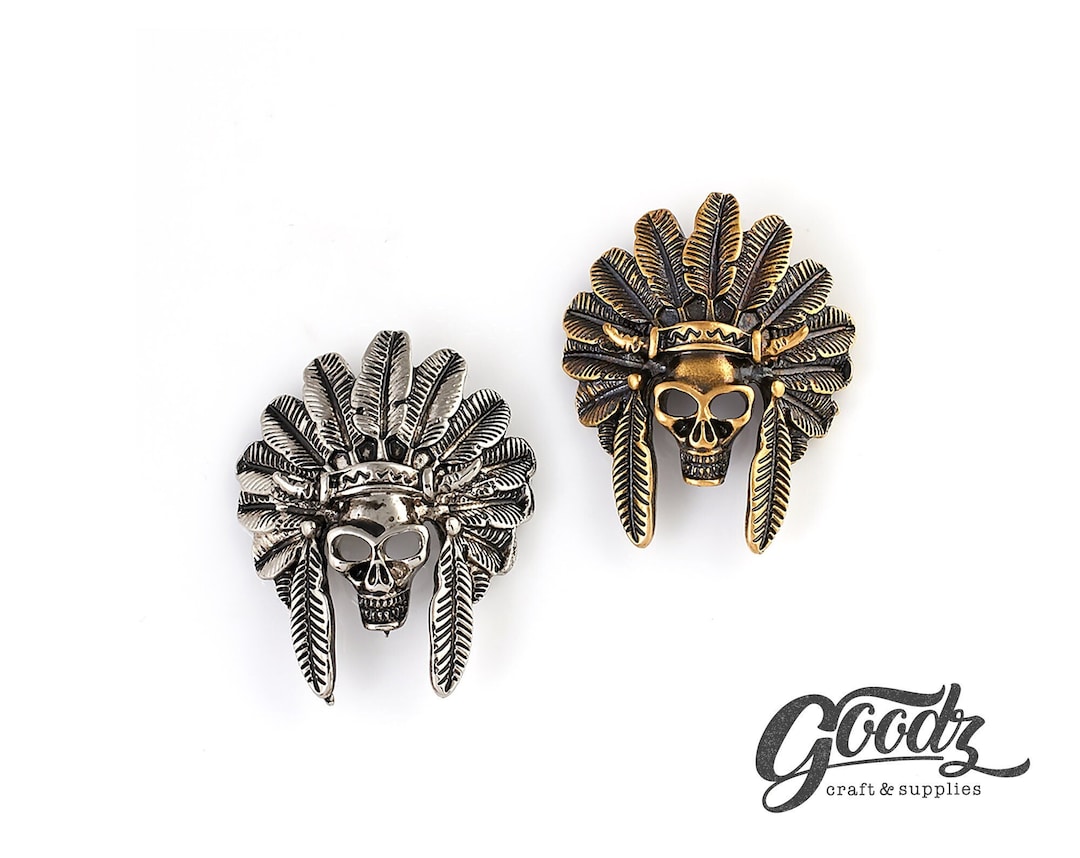 Skull Indian Head With Tassel Conchos Wallet Concho Biker Concho Native ...