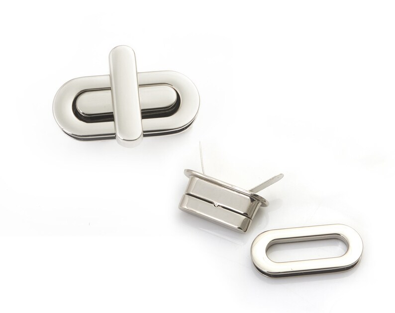 Twist Turn Lock Bag Closure Silver & Gold , 45mm | Metal Lock Hardware ...