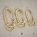 Solid Brass Hook Keychain Leather Craft Accessory Carabiner Clip Key ...