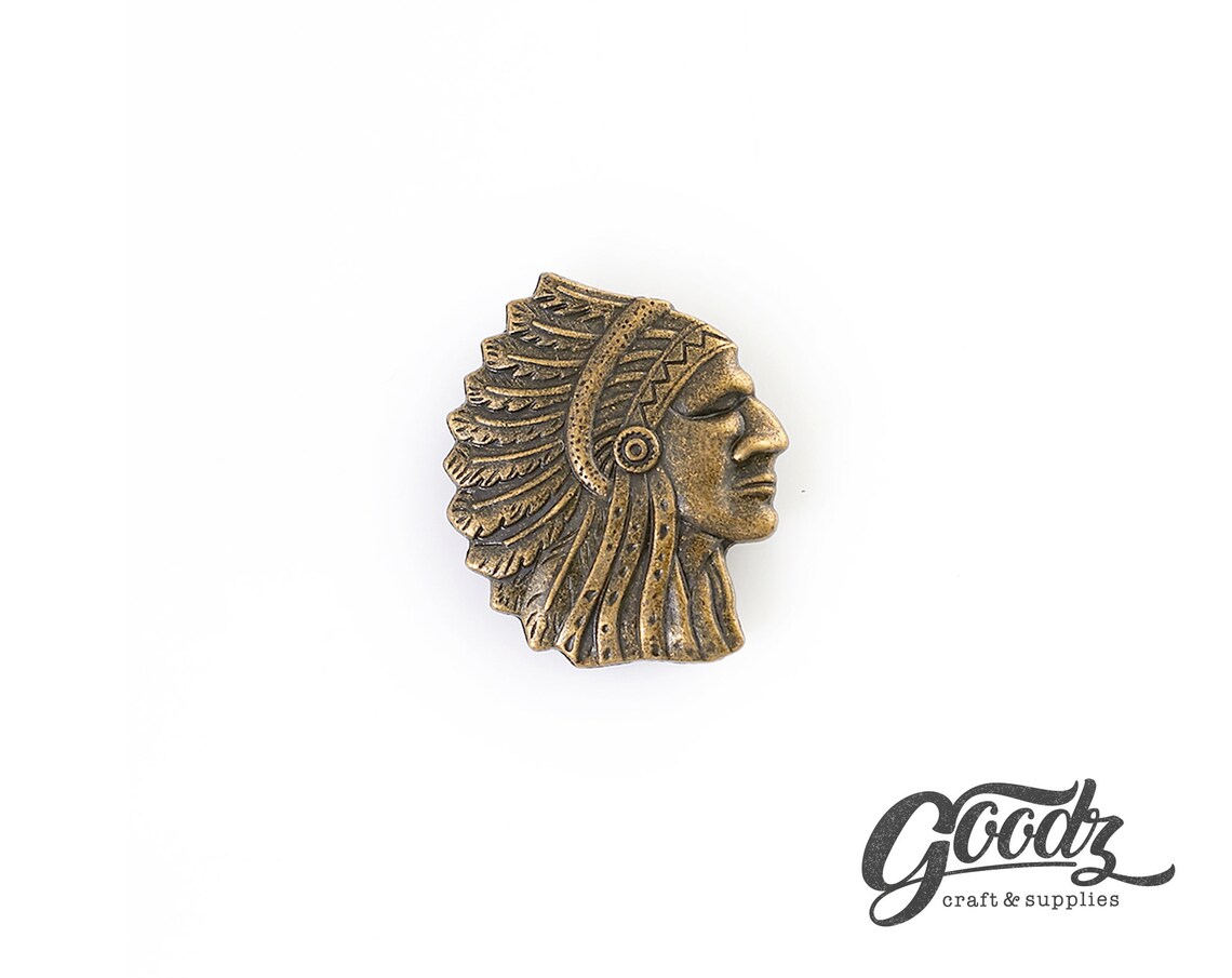 Indian Head Conchos Biker Wallet Concho Leather Crafts - Etsy